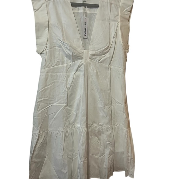 Steve Madden | Tops | Steve Madden White Blouse With Pleated Design ...